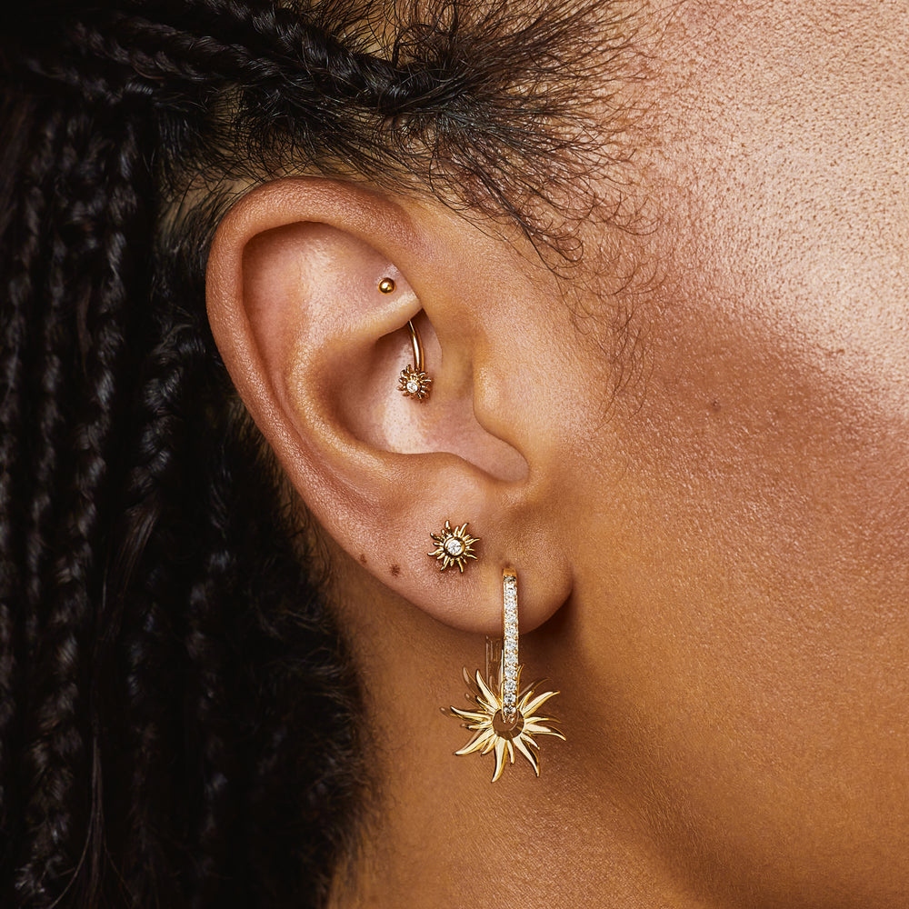Flat piercing guide: material, size and healing