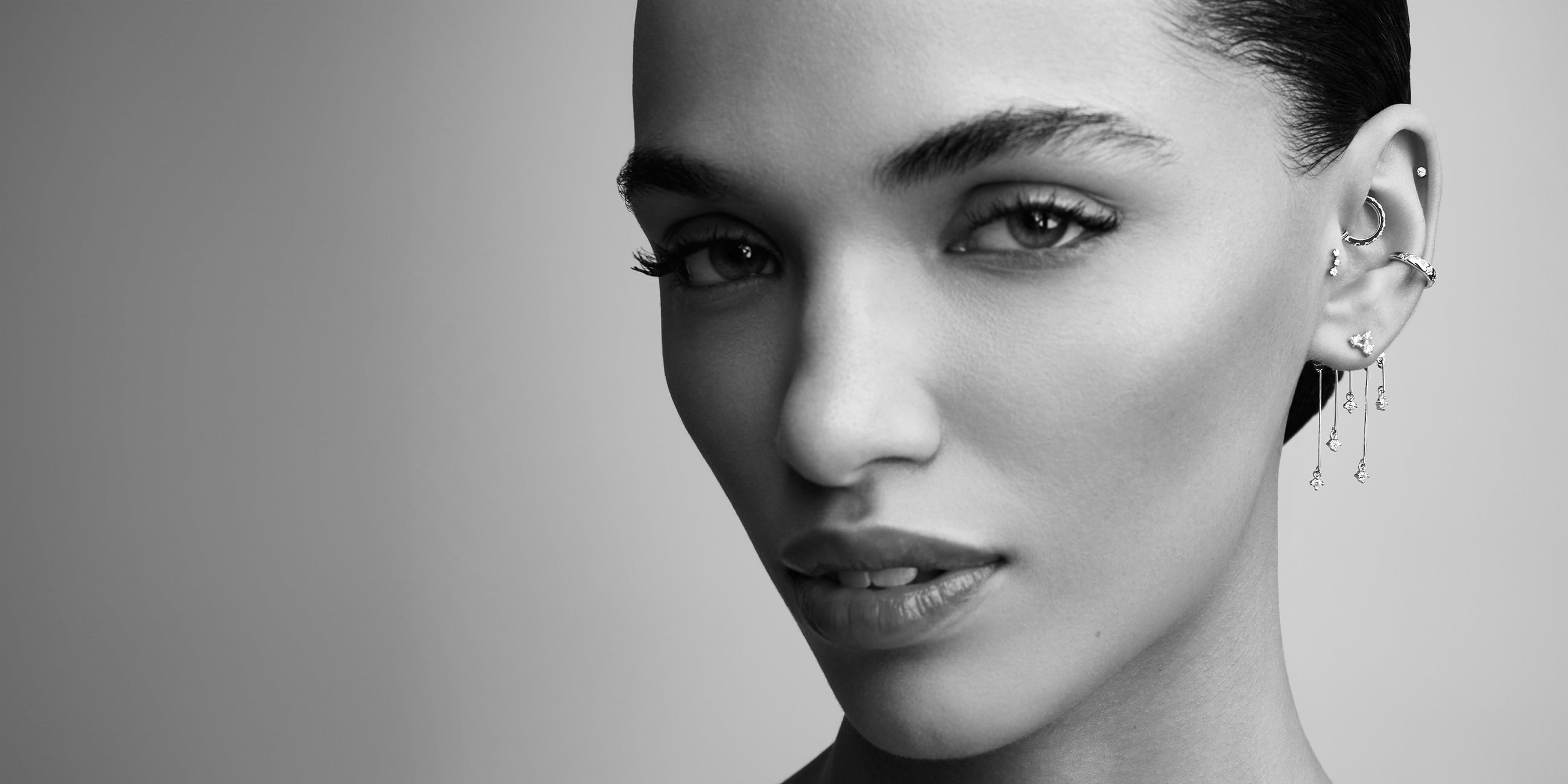 Faux Piercings et Earcuff Argent 925 Dorés 18k - Nébuleuse