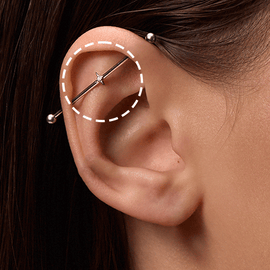Industrial piercing guide: material, size and healing